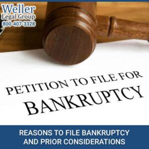 Reasons To File Bankruptcy And Prior Considerations